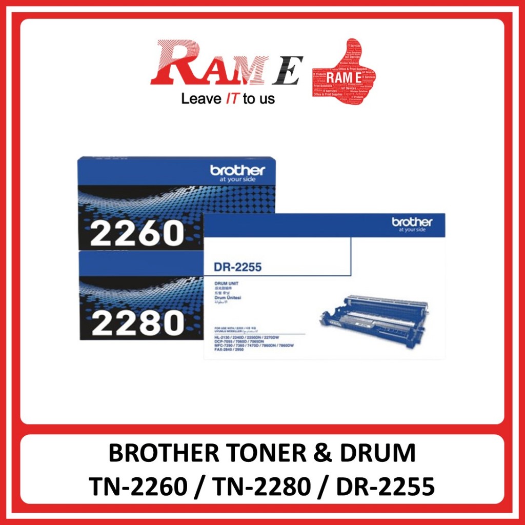 [ORIGINAL] Brother TN-2260 TN2260 TN 2260/ TN-2280 TN2280 TN 2280 Toner ...