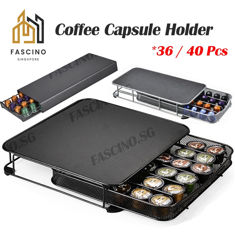 【SG】Metal Coffee Capsule Holder Coffee Capsules Storage Drawer Coffee ...