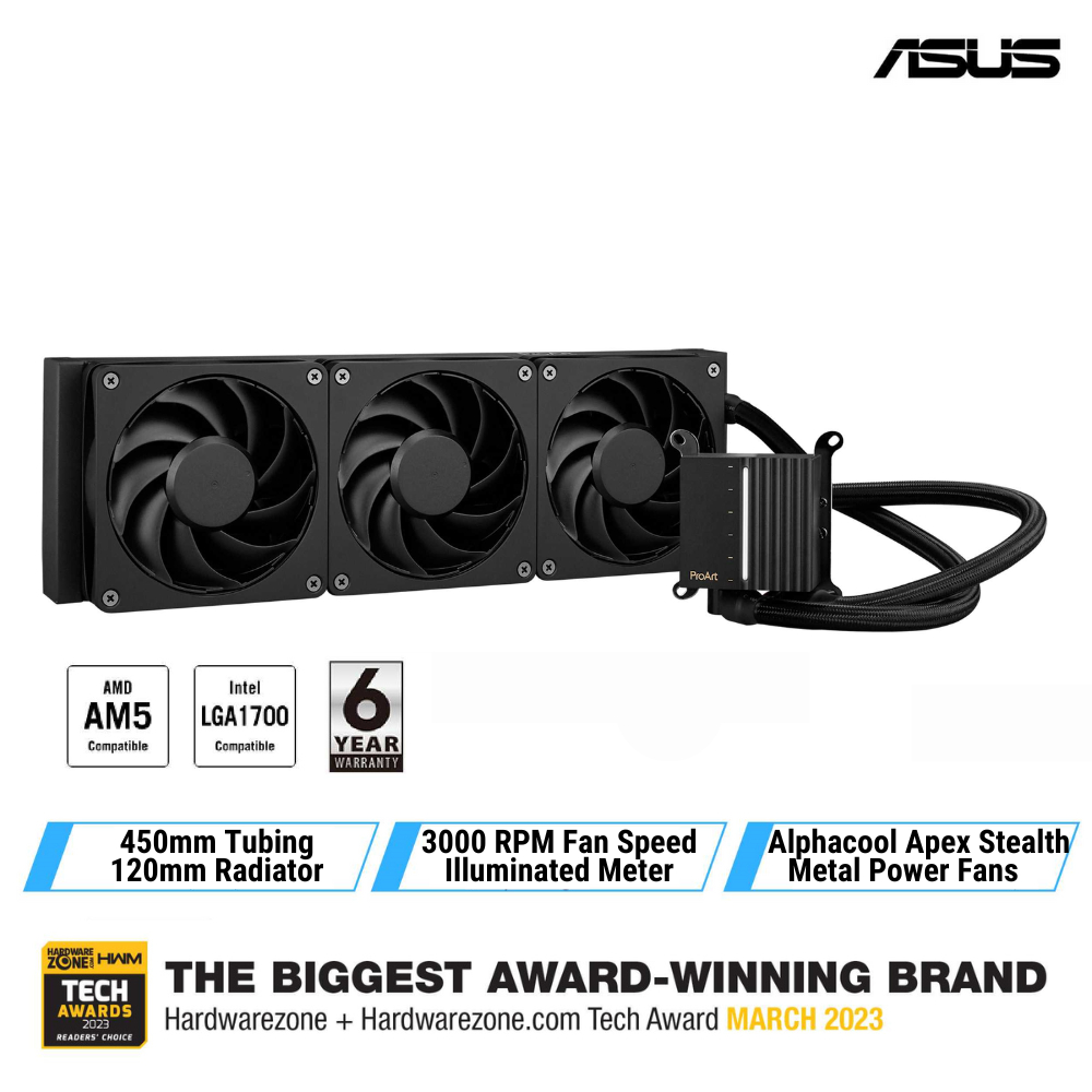 ASUS ProArt LC 360 AIO CPU Liquid Cooler - Illuminated System Status ...