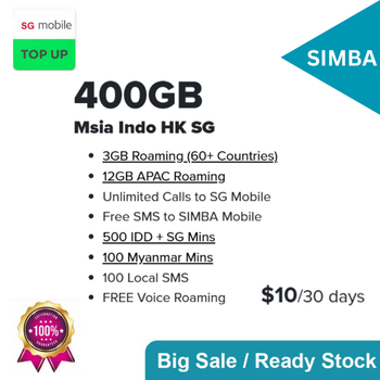 SIMBA (TPG) Plan Renew and Top up Main wallet | Shopee Singapore