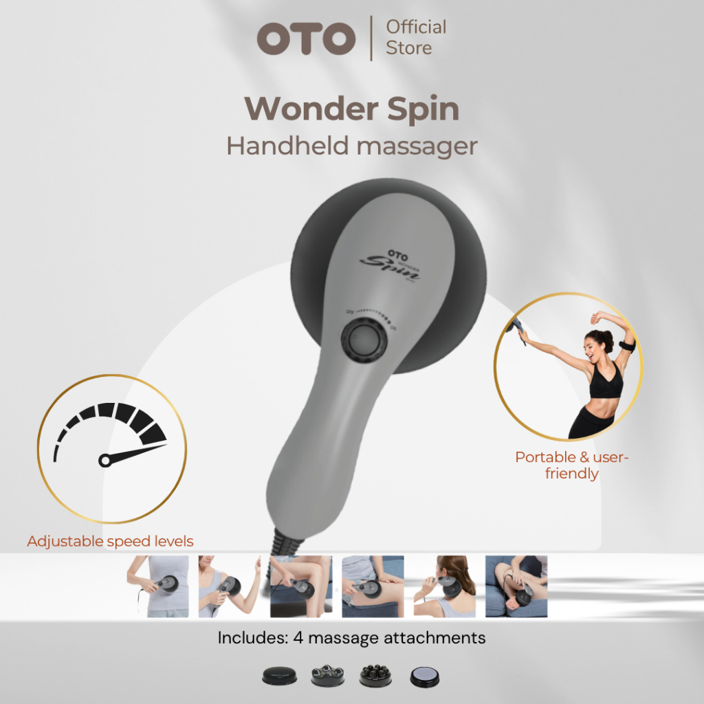 OTO Wonder Spin WS-900 Handheld Massager to Relax stiff muscle and spin ...