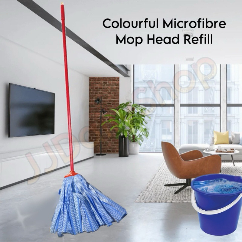 [SG Ready Stock] Microfibre Mop Head Refill Towel Fibre Mop Refill Flat ...