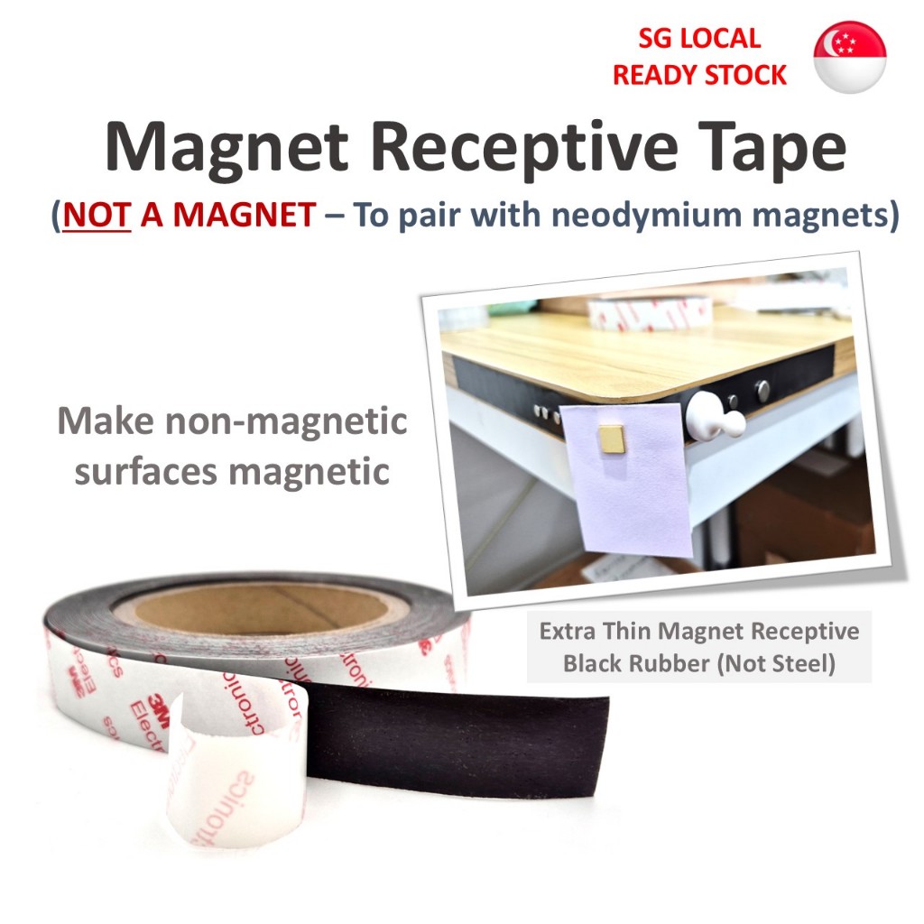 Ferrous Tape - Magnet Receptive Rubber - Magnetic (NOT Magnet) Strip ...