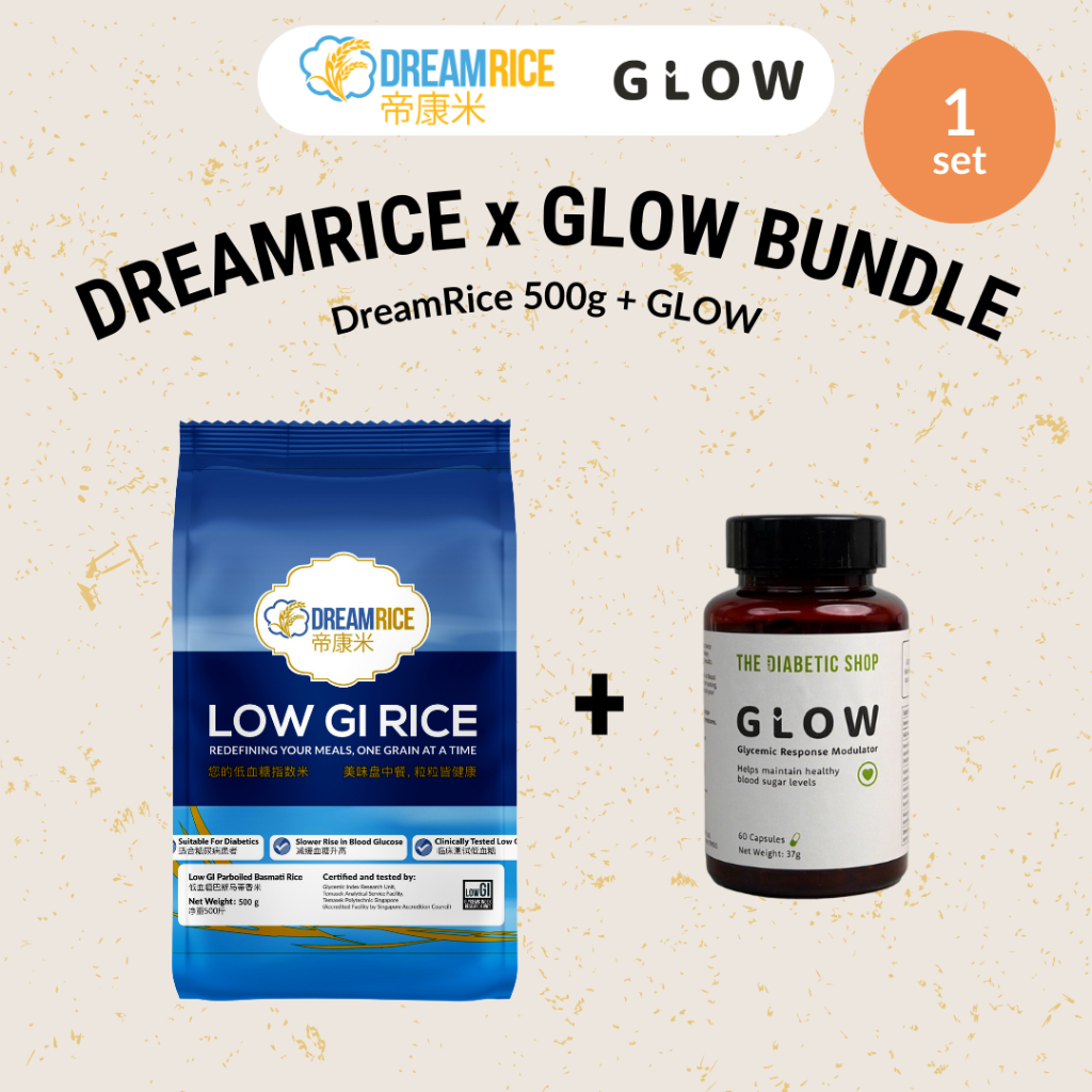 DreamRice Low Gi Rice 500G X GLOW Glycemic Response Modulator (60 ...