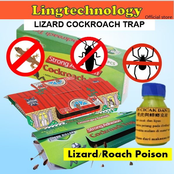 1 box Insects Cockroach trap / gecko poison / Lizard trap Glue Trap ...
