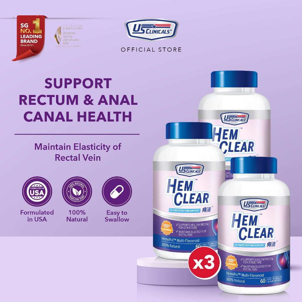[Bundle of 3] US Clinicals HemClear 60s |Relieve Discomfort |Hemorrhoid ...