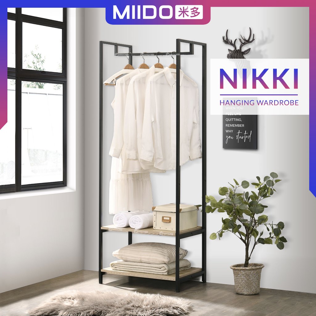 FREE DELIVERY & INSTALLATION / MIIDO Nikki Hanging Wardrobe / Bedroom ...