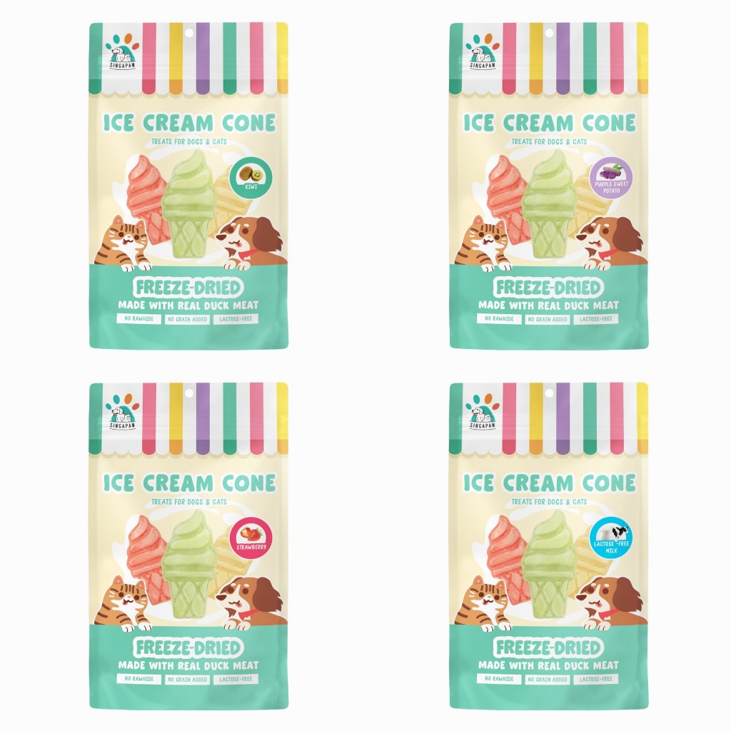 Singapaw freeze dried duck meat ice cream cone 48g | Shopee Singapore
