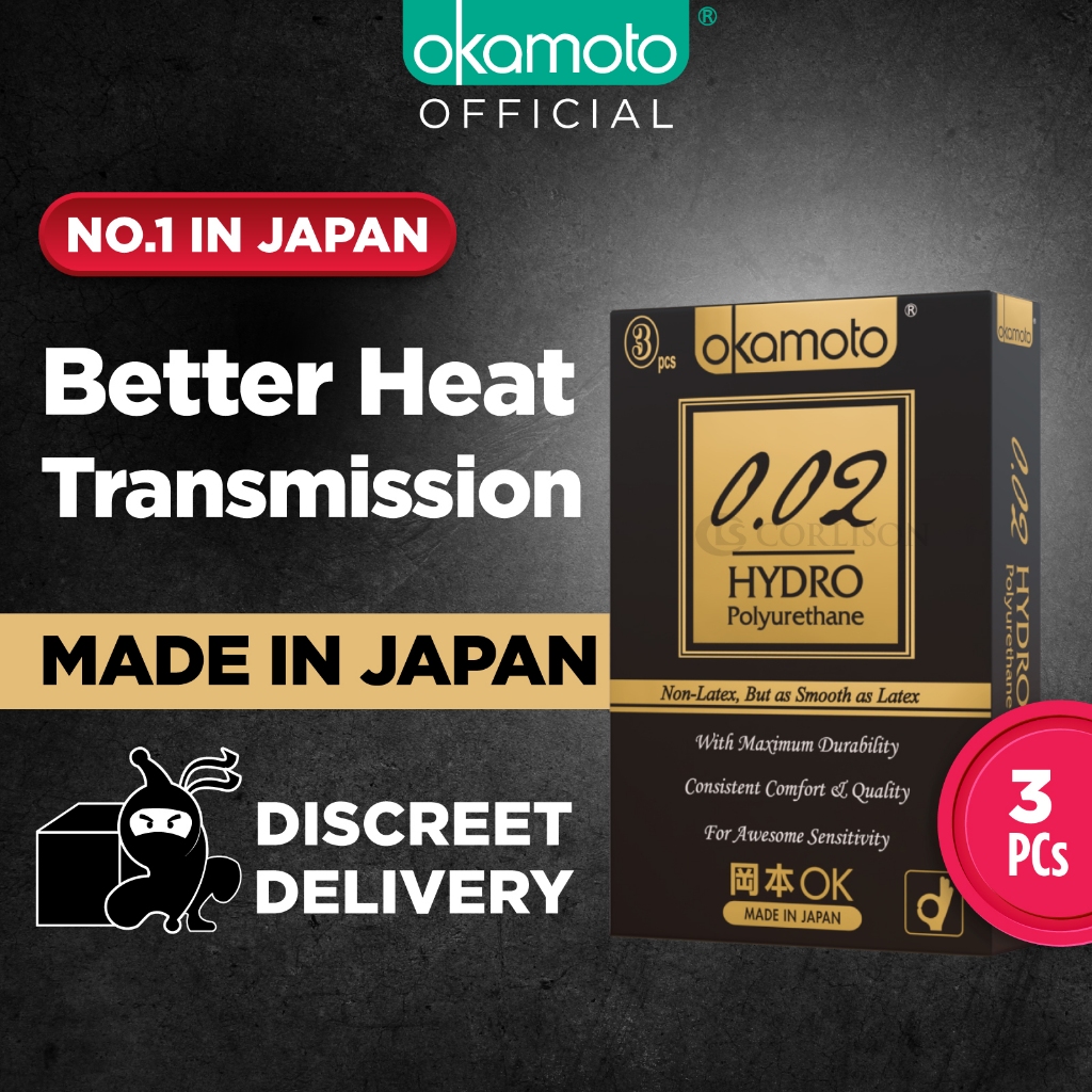 Okamoto 002 Hydro Polyurethane Condoms 3s | Non-latex Super Thin ...