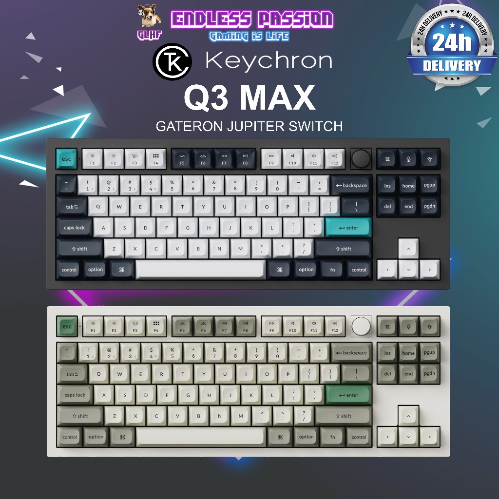 Keychron Q3 Max QMK/VIA Wireless Custom Mechanical Keyboard | Shopee ...