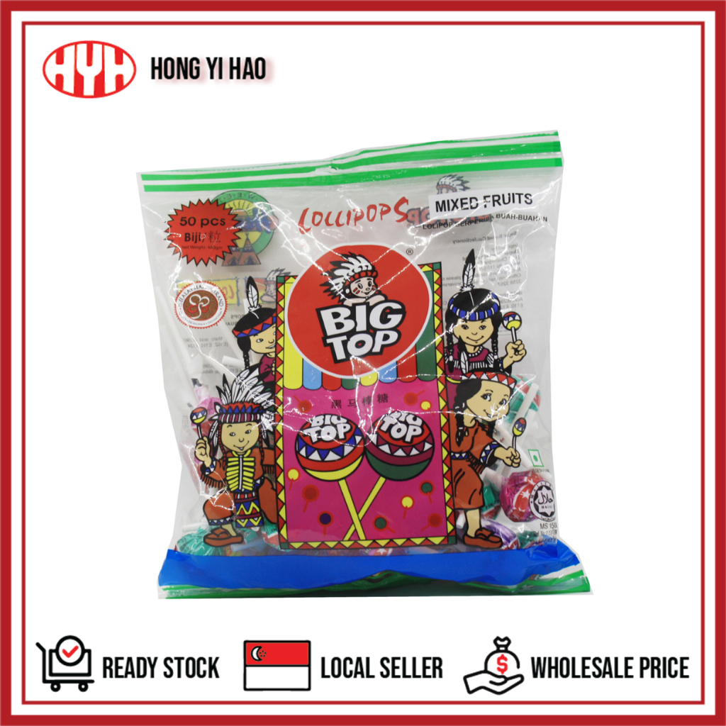 Big Top Mix Fruit Lollipop (480g) | Shopee Singapore