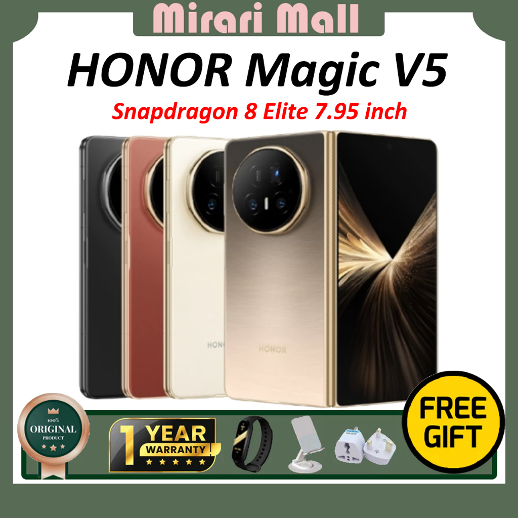 HONOR Magic V5 Snapdragon 8 Elite 7.95 inch Foldable OLED 66W Fast Charging Dual SIM Honor ...