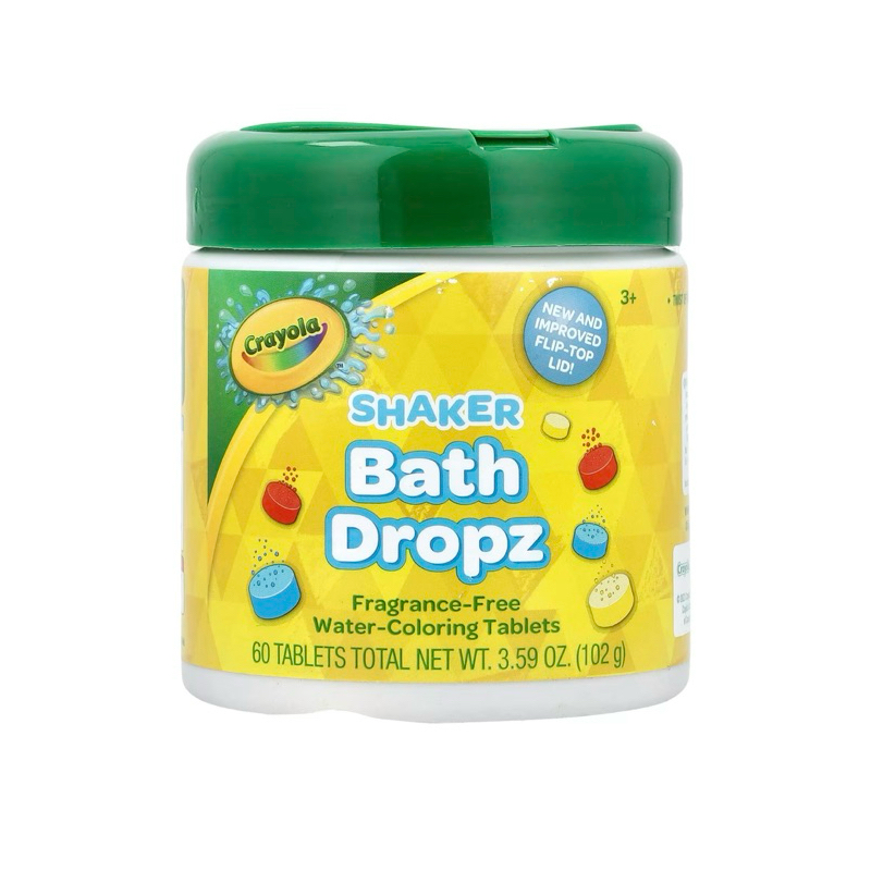 Crayola Shaker Bath Dropz, 3+, Fragrance-Free, 60 Tablets, 3.59 oz (102 ...