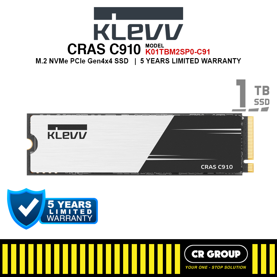 KLEVV C910 Gen4 M.2 NVME SSD 5000MB/s - 1TB/2TB/4TB SSD (5Yrs Limited ...