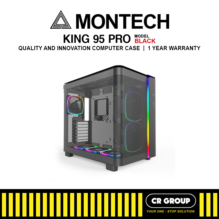 MONTECH KING 65 Pro / 95 Pro PC Case - Black/White (1Yr Warranty ...