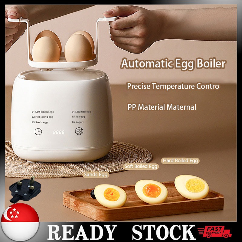 🇸🇬 [In Stock]Electric Egg Boiler Automatic Egg cooker Breakfast Steamer Intelligent Egg Boiler ...