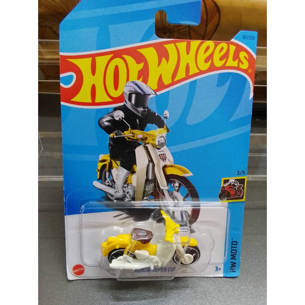 HOT WHEELS HONDA SUPER CUB YELLOW 87/250 MAINLINE HW MOTO | Shopee ...
