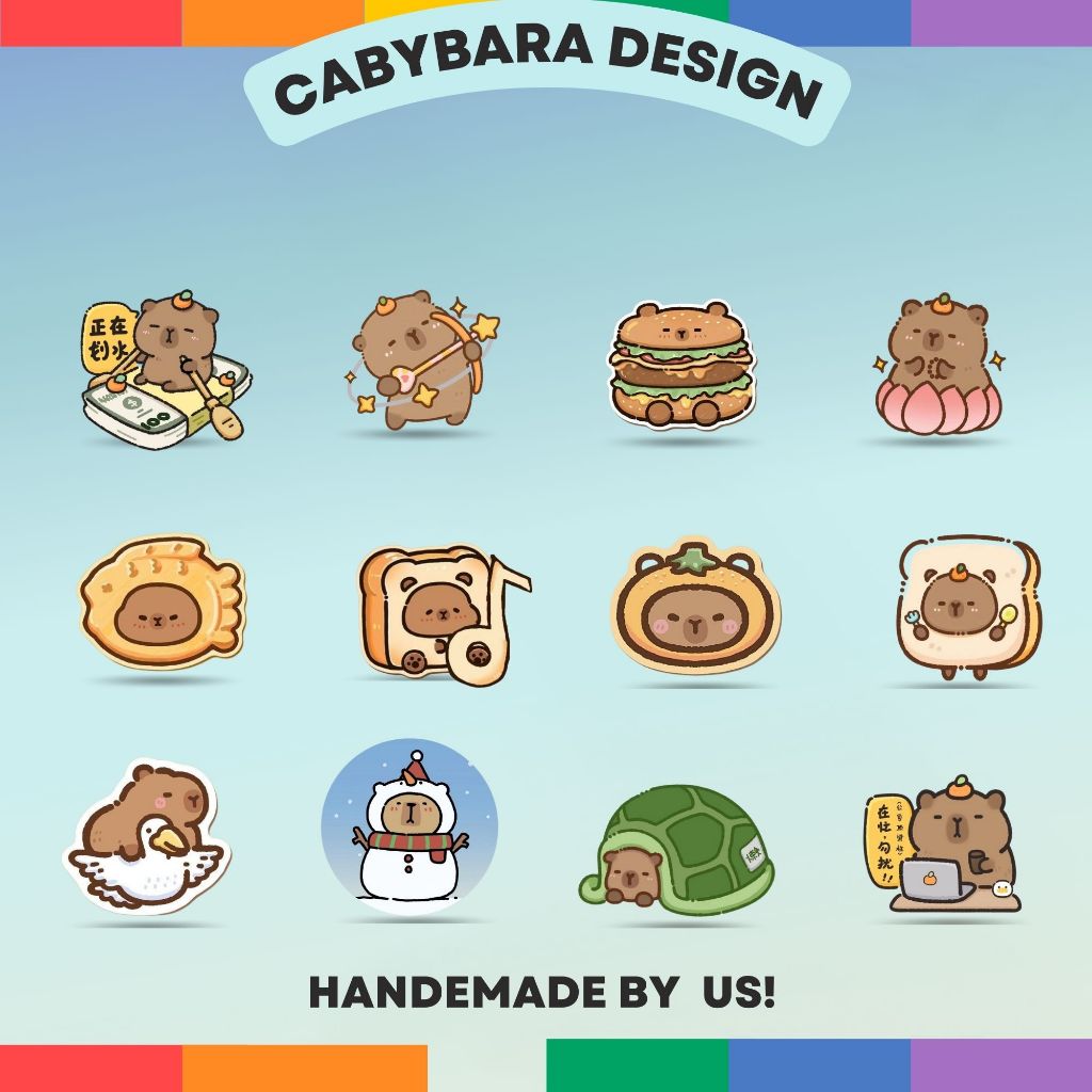 SG Seller | Cartoon Capybara Pins | Bag Pins | Decoration Badge ...