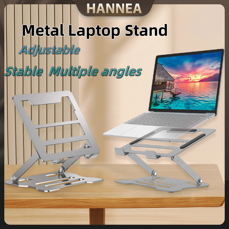 Hannea Laptop Stand Metal Alloy Foldable Computer Stand Multi-angle ...