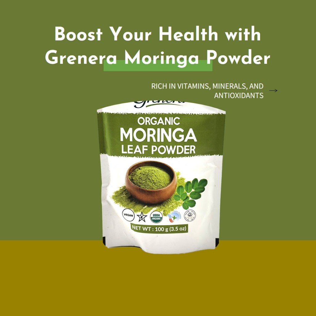 Grenera Organic Raw Moringa Leaf Powder 100g | Shopee Singapore