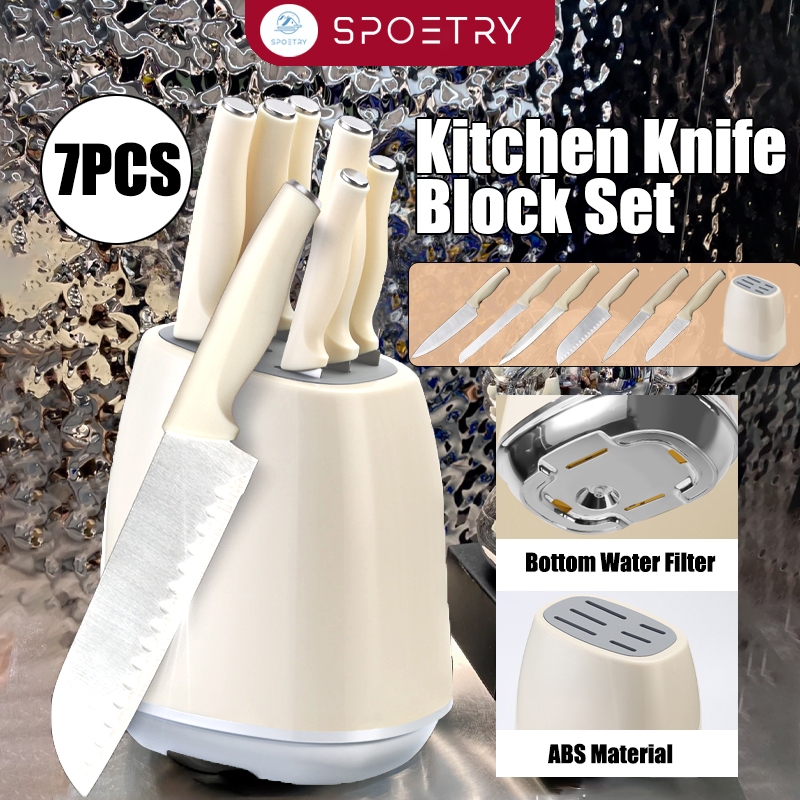 Vintage Style Kitchen Knife Set | 7 Piece Stainless Steel Chef's Knife ...