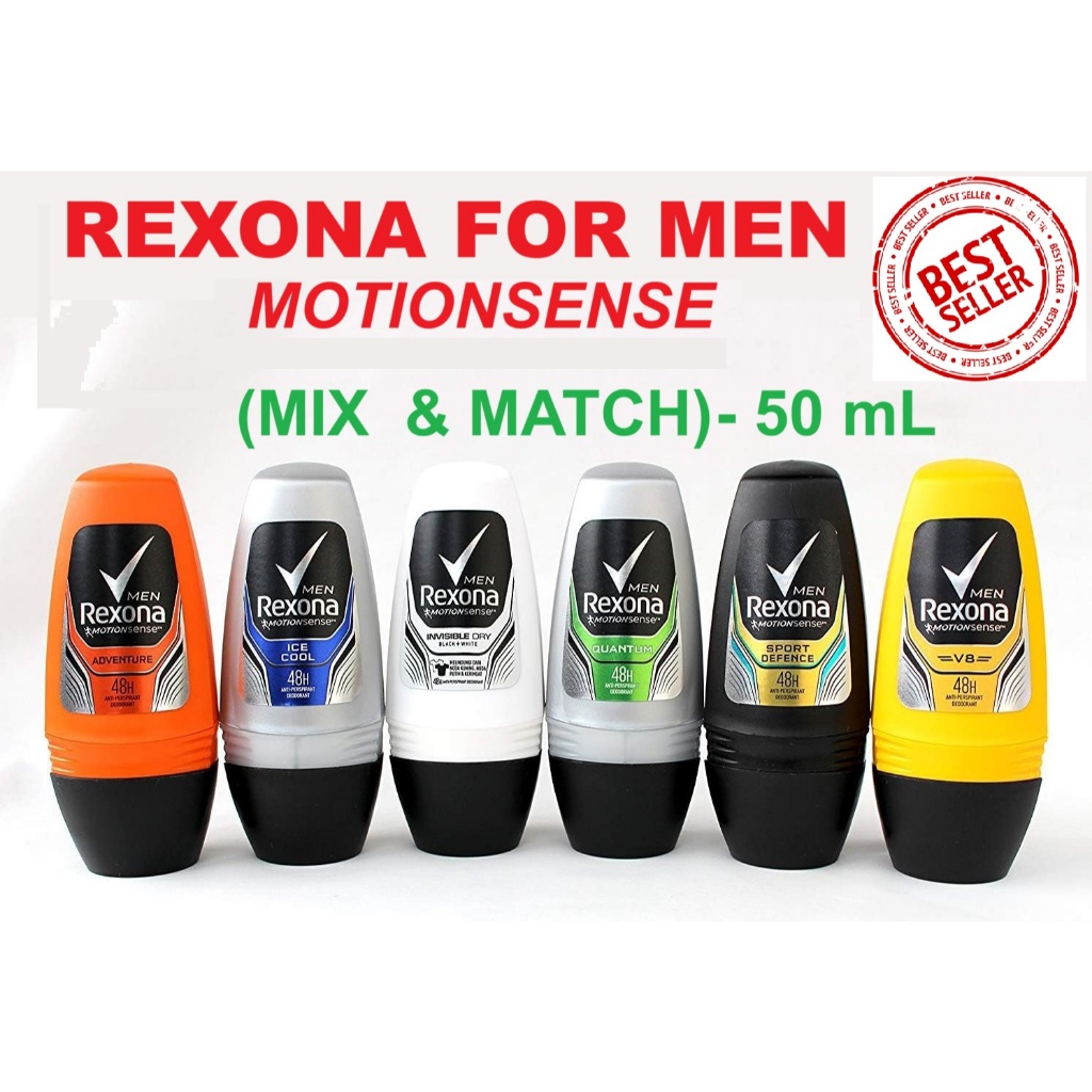 Rexona for Men Motionsense Deodorant Roll - On - 50 mL (Mix and Match ...