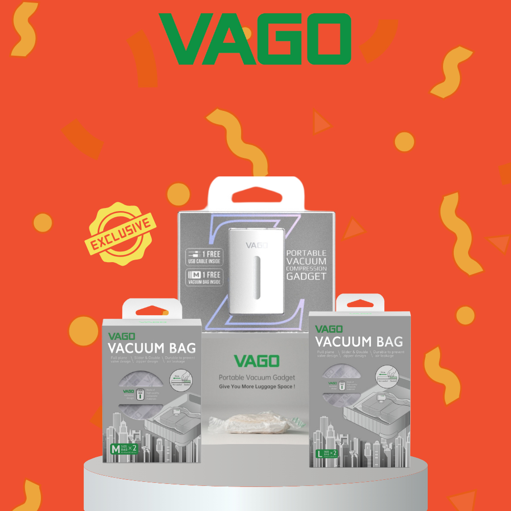 VAGO Z Portable Travel Vacuum Compressor Bundle | Shopee Singapore