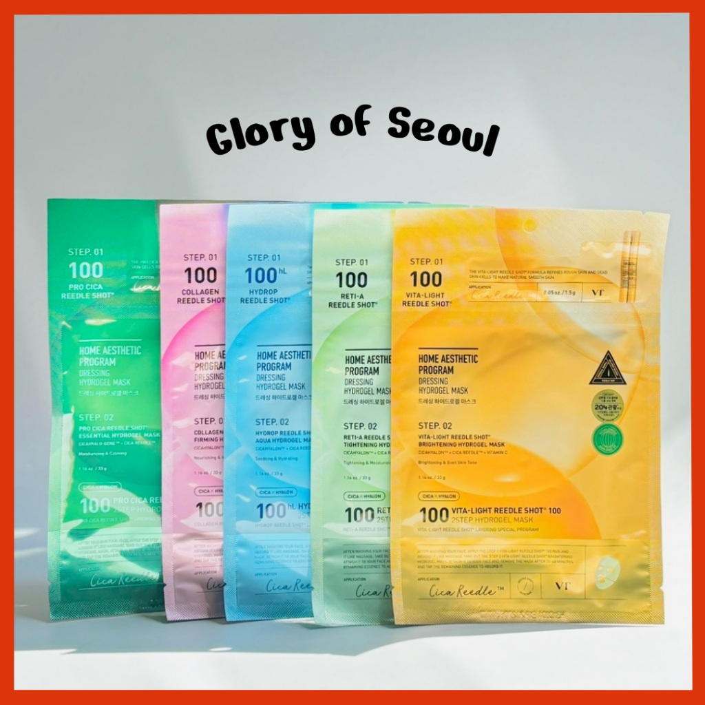 VT Reedle Shot 100 2-Step Hydrogel Mask (Step 1: 1.5 g / Step 2: 33 g ...