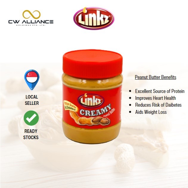 Linkz Creamy Peanut Butter 340g (Premium Quality) | Shopee Singapore