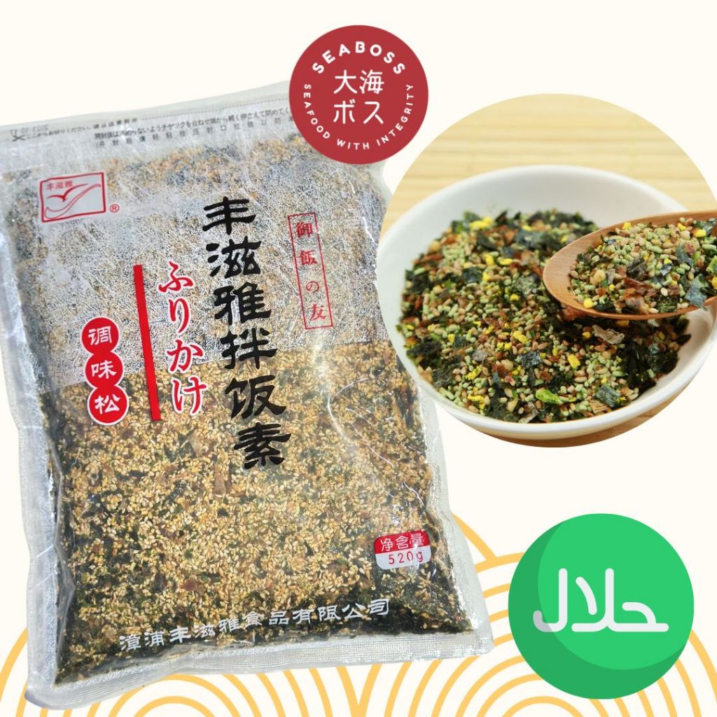 Nori Katsuo Furikake 500G/520G Halal Certified Japanese Seaweed Bonito ...