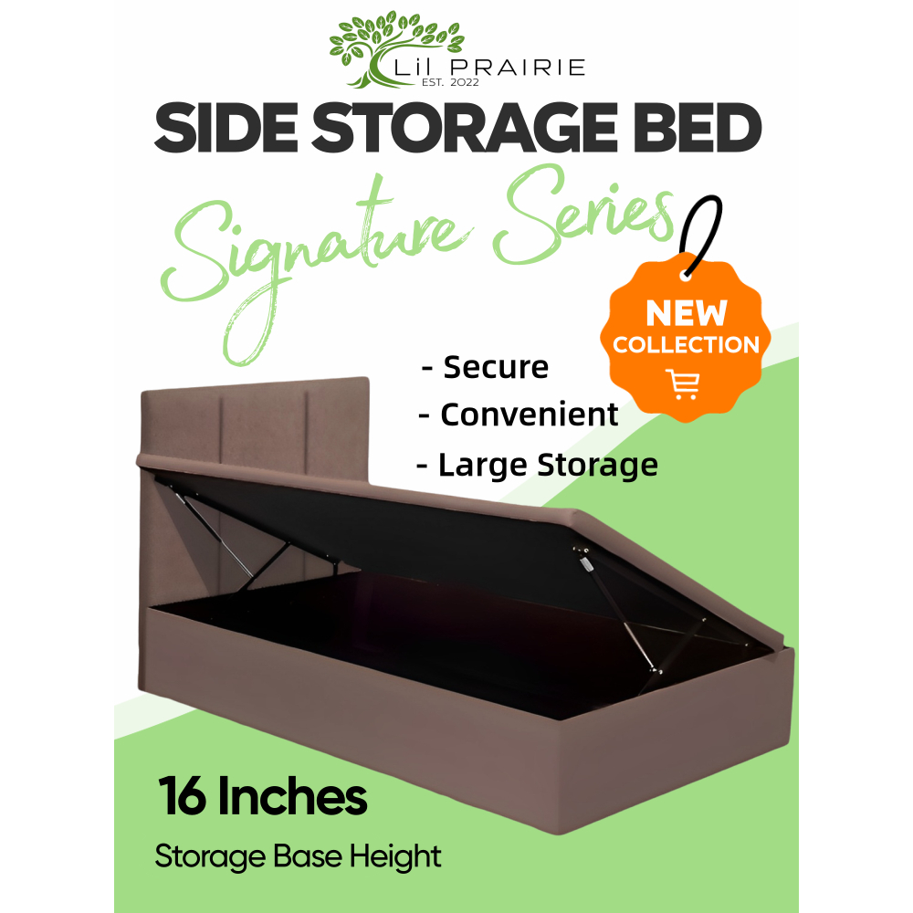 Summer Lift Up Side Storage Bed Frame | Super Single Bed | Single ...