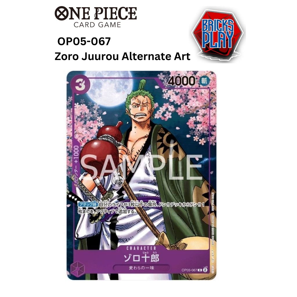 One Piece Card Game: OP05-067 Zoro Juurou Alternate Art | Shopee Singapore
