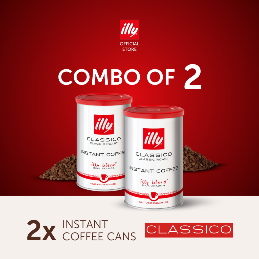 [Combo] illy Instant Coffee (95g) x 2 |100% Arabica Beans | 2x Intenso ...