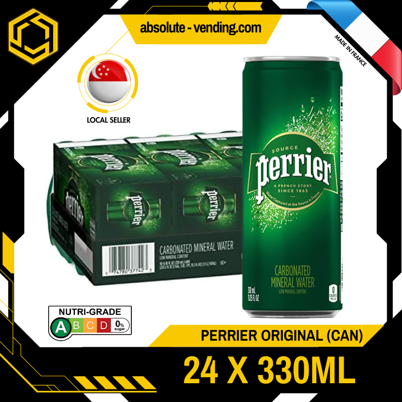 [CARTON] PERRIER ORIGINAL Sparkling Mineral Water 330ML X 24 (CAN ...