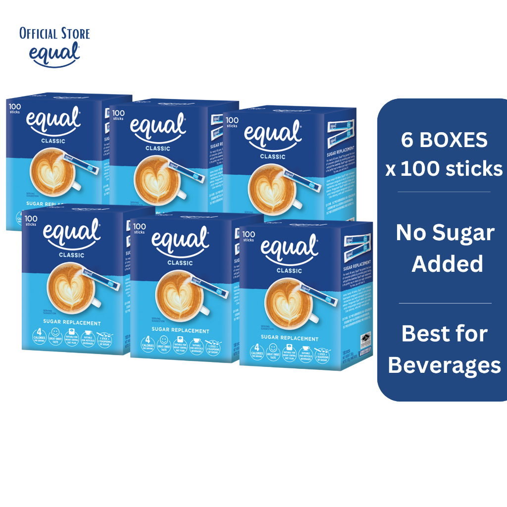 Equal Classic Sachet 100s x 6 | Shopee Singapore