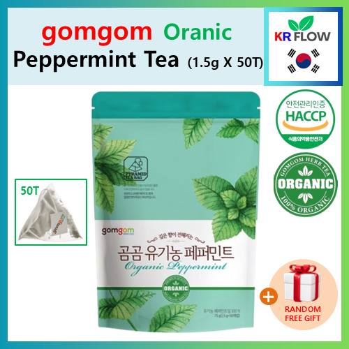 [gomgom] Oranic Peppermint Tea (1.5g X 50T) + RANDOM FREE GIFT / Herb Tea | Shopee Singapore