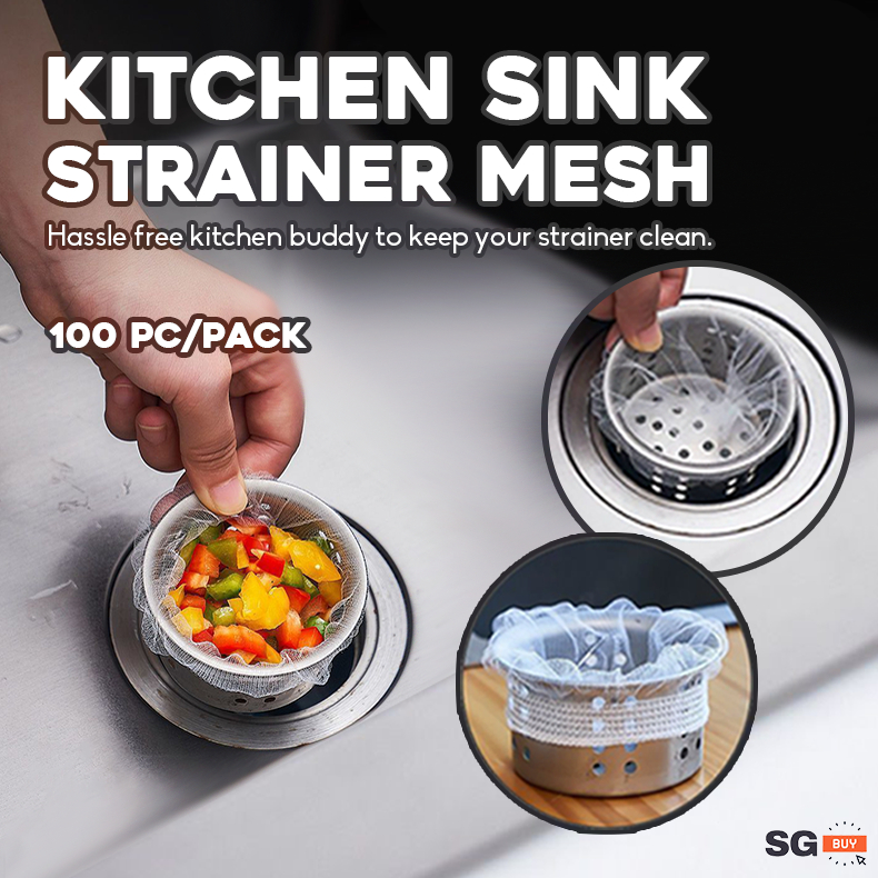 [SG SELLER] 100pcs Kitchen Sink Net Filter Sink Basket Bag Drain ...