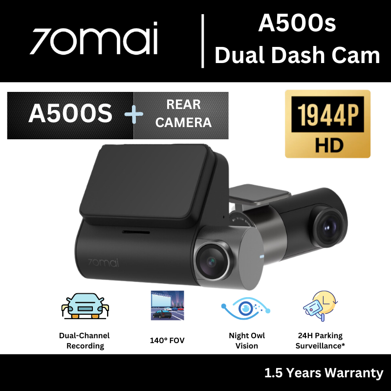 70mai Smart Dash Cam Pro Plus A500S| 1944P| Dual-Channel Recording |24H ...