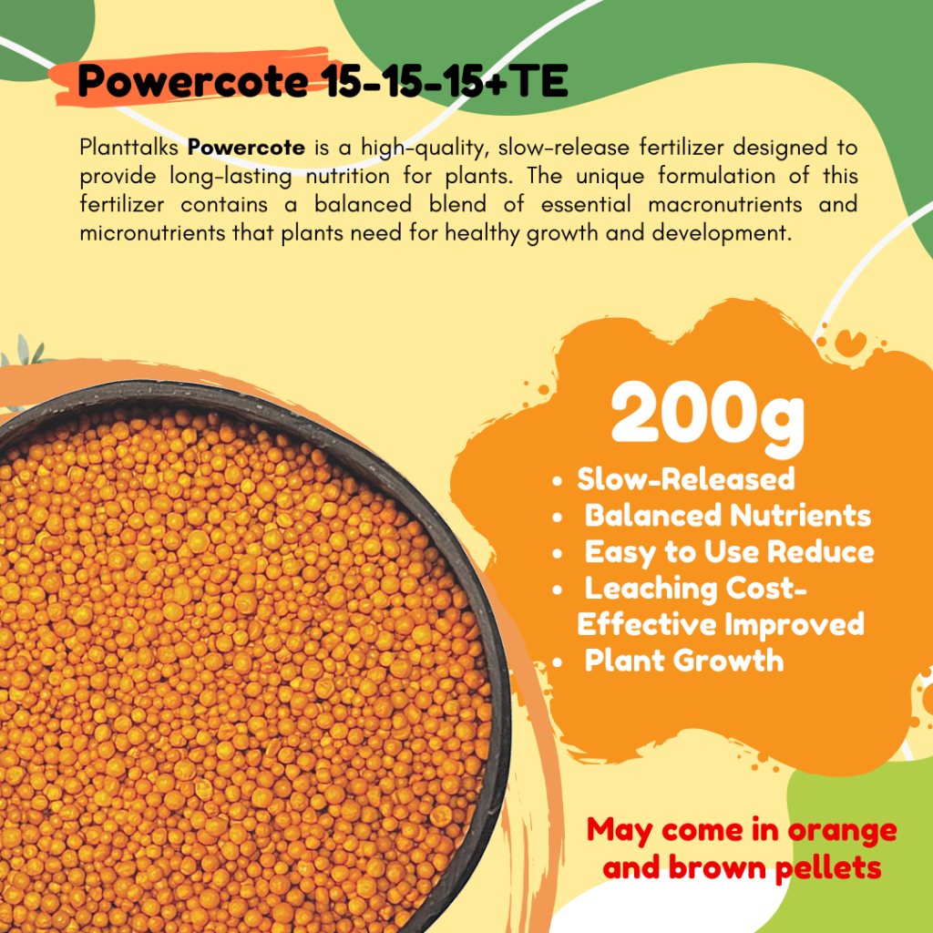 Plant Talks Powercote Fertilizer for Plant NPK 15-15-15+TE Slow Release ...