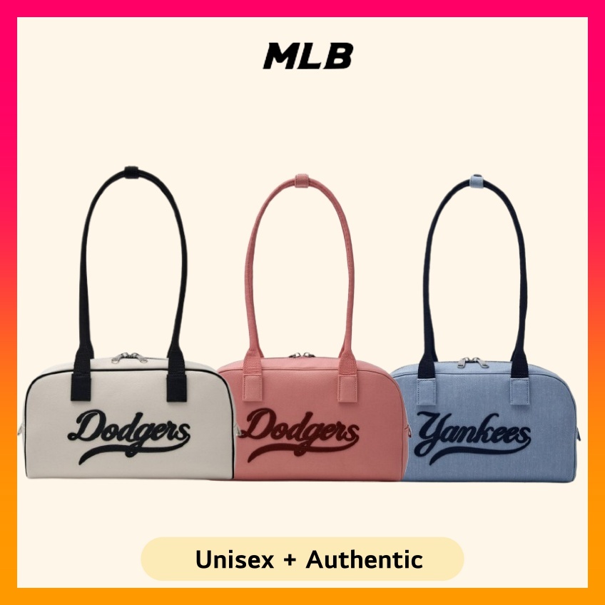 MLB Varsity Cursive Denim Shoulder Bag (2024 NEW) | Shopee Singapore