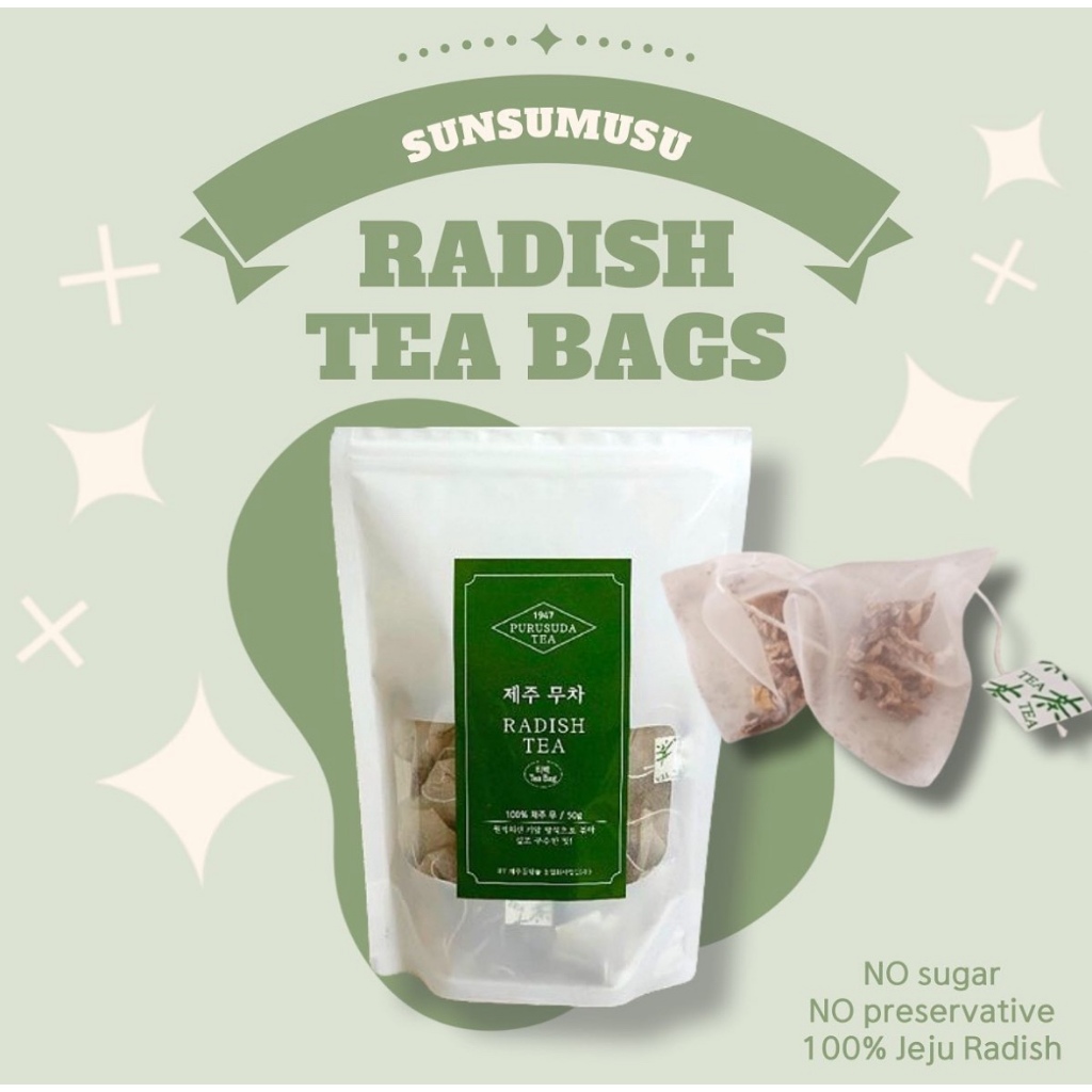 [TEA OF RADISH MADE BY KOREA JEJU TEA BAGS VERSION 1 PACK 50g x 3pack ...