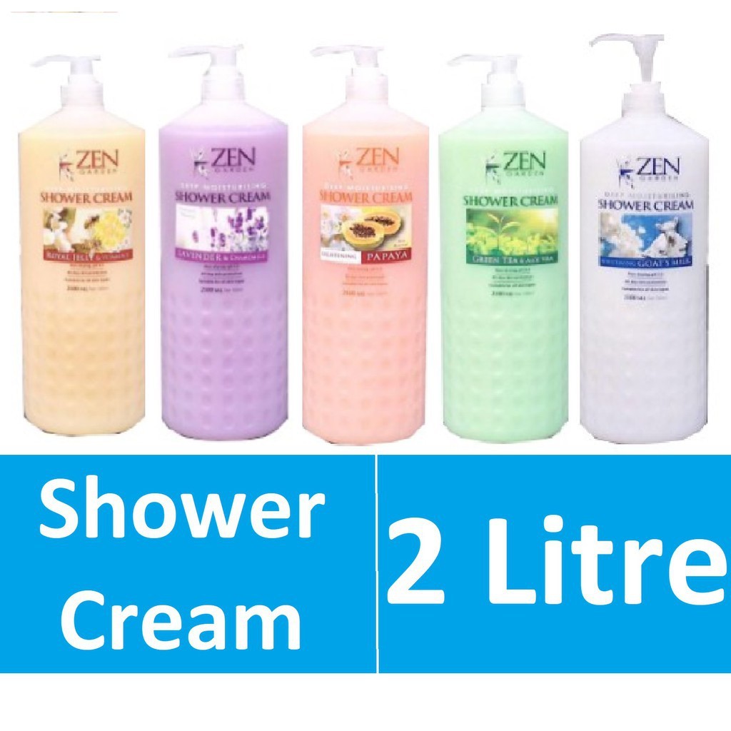 ZEN GARDEN SHOWER CREAM 2100ML - Goat's Milk, Lavender, Royal Jelly ...