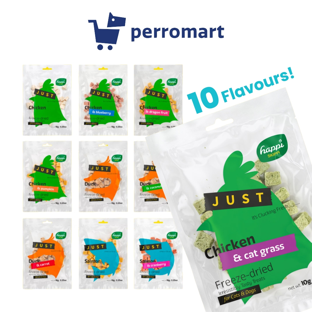 Happi Skippi 10g Just Freeze-dried Treat for Cats and Dogs (10 Flavours ...