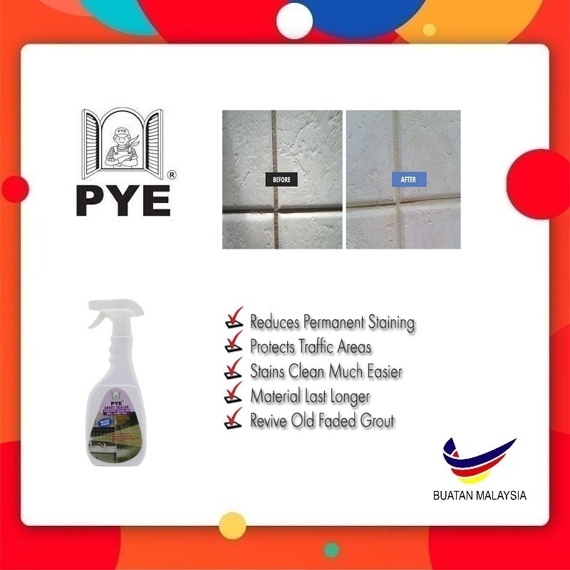 Pye Grout Sealer 500ml / Tile Grout Waterproof / Floor Tiles Grout ...