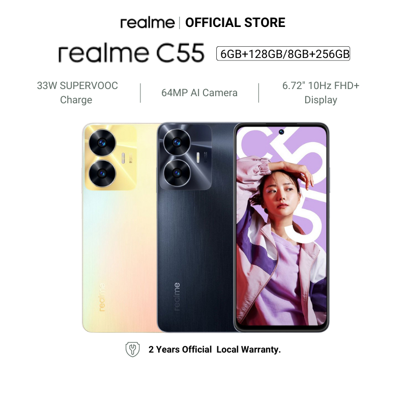 realme C55 Mobile | 6GB+128GB/8GB+256GB | 64MP/8MP | Android 13, Realme ...