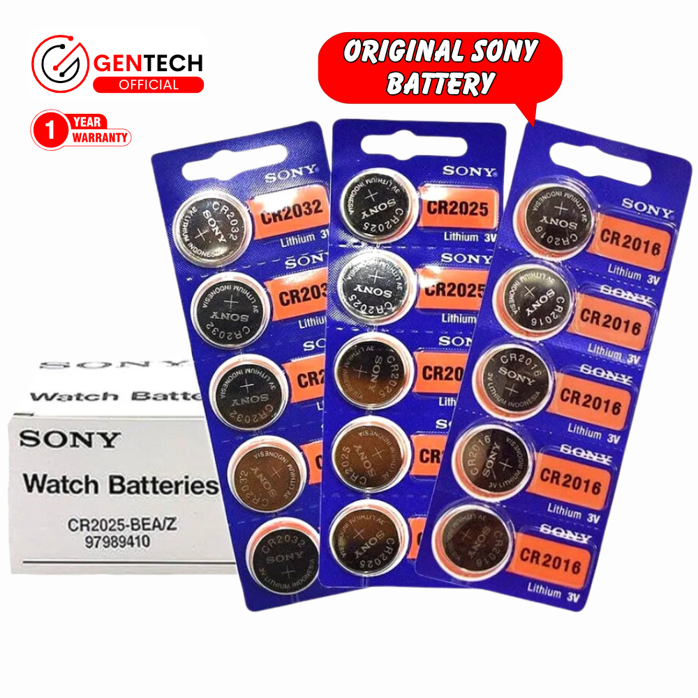 (SG) Sony CR2016 / CR2025 / CR2032 Battery - 3V Lithium Ion Coin Cell ...