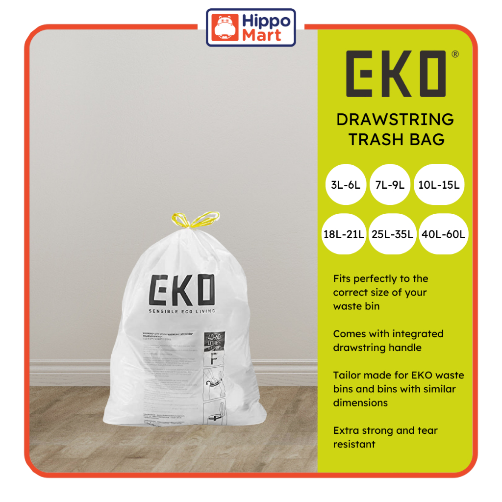 EKO | Drawstring Trash Bags | Waste Bags | Garbage Bags | Integrated ...