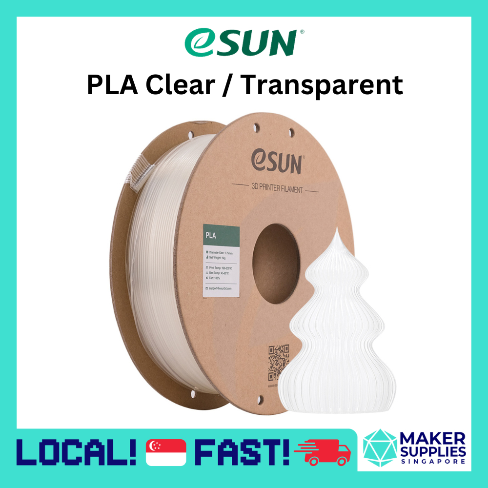 eSun PLA Clear 1.75mm 1KG 3D Printer Filament Transparent Printing ...