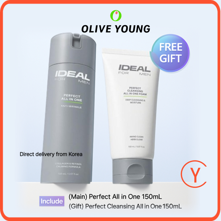 IDEAL FOR MEN PERFECT ALL IN ONE (150mL) + PERFECT CLEANSING ALL IN ONE ...