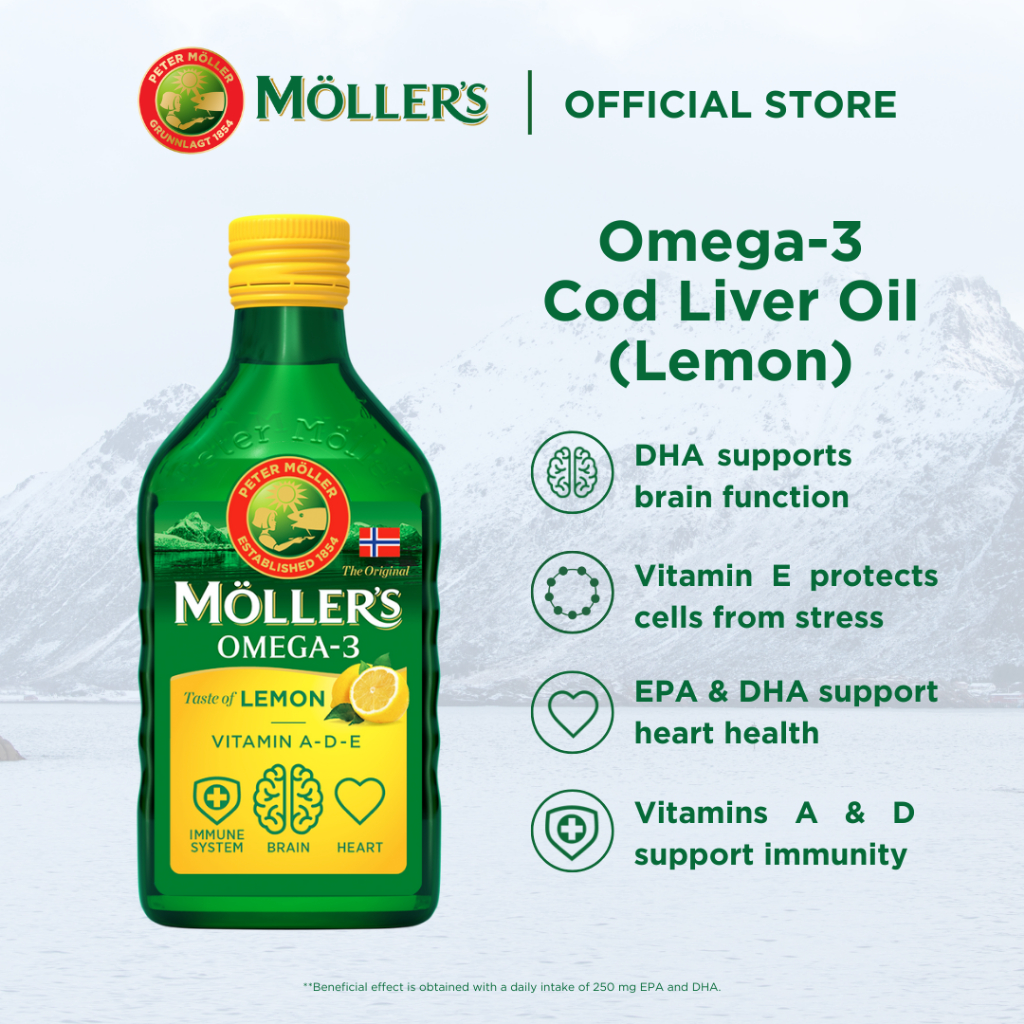 Moller’s ® | Omega 3 Cod Liver Oil | EPA, DHA, Vitamin A, D and E ...